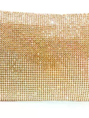 Benedetta Bruzziches Crystal Embellished Mesh Clutch - Gold