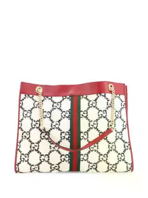 Gucci Rajah Chain Gg Tweed Large Tote Bag - Multicolour