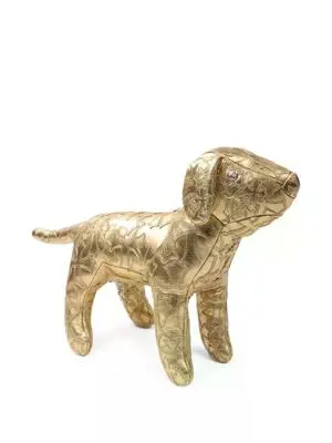 Chrome Hearts Cross-patch Leather Dog Figure - Gold
