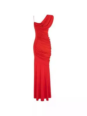 V:PM ATELIER Sade Ruched Maxi Dress - Red