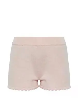 Posse Maisie Scalloped Wool Shorts - Pink