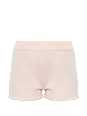 Posse Maisie Scalloped Wool Shorts - Pink