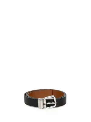 GIANNI CHIARINI Grained Leather Buckle Belt