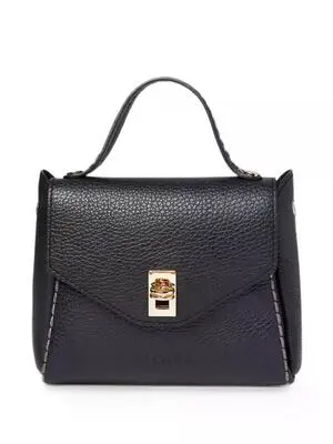 VISONA` Mini Grained Tote Bag - Black