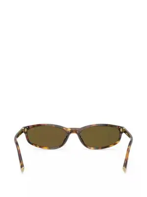 Miu Miu Tortoiseshell-effect Rectangle Sunglasses