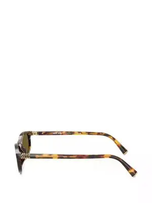 Miu Miu Tortoiseshell-effect Rectangle Sunglasses