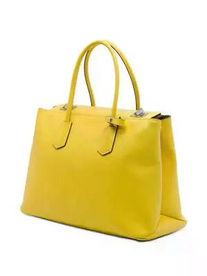Prada Saffiano Cuir Double Tote Bag - Yellow