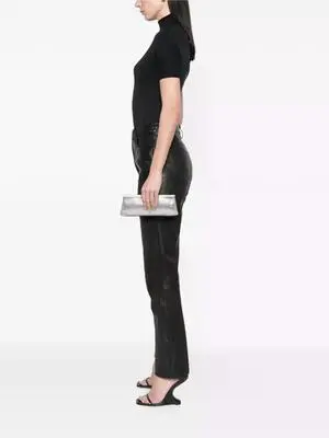 Prada 2013-2026 Metallic Saffiano Frame Clutch Bag
