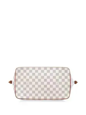 LOUIS VUITTON Damier Azur Saleya Mm Tote Bag - White