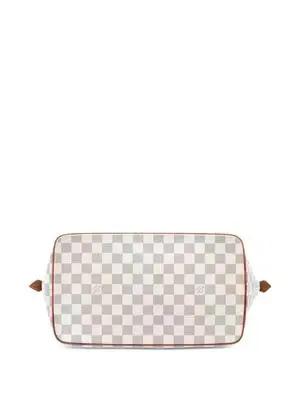 LOUIS VUITTON Damier Azur Saleya Mm Tote Bag - White