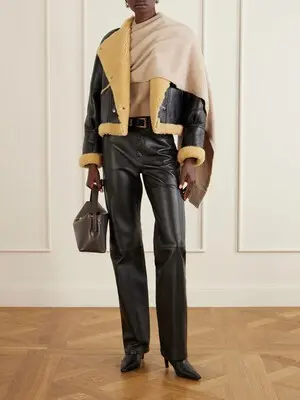 Altuzarra Kenny Shearling-trimmed Leather Coat