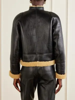 Altuzarra Kenny Shearling-trimmed Leather Coat