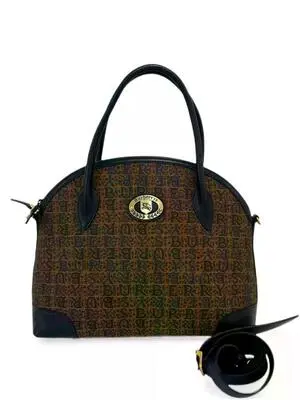 Burberry 20th Century Canvas Satchel - Brown