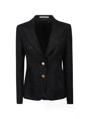 Tagliatore Bouclé-knit Tailored Blazer
