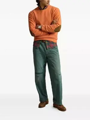 Polo Ralph Lauren Elbow-patch Raglan-sleeve Sweater