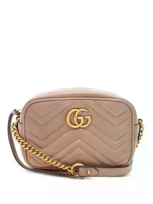 Gucci Gg Marmont Quilted Shoulder Bag - Neutrals