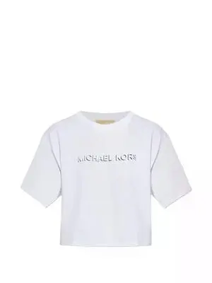 Michael Kors Logo-embossed Cropped T-shirt