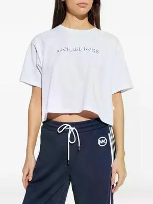 Michael Kors Logo-embossed Cropped T-shirt