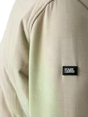 Karl Lagerfeld Corduroy Bomber Jacket With Zip Closure And Logo Detail