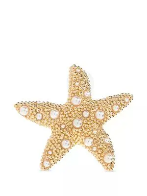 SELF-PORTRAIT Starfish-motif Pearl-embellished Earrings