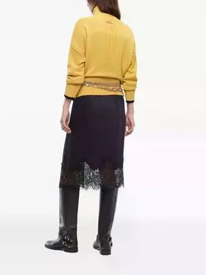 Pinko Contrast-trim Sweater - Neutrals