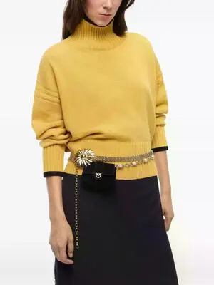 Pinko Contrast-trim Sweater - Neutrals