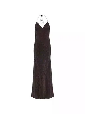 Matteau Paisley-print Halterneck Maxi Dress - Brown