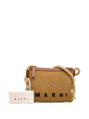 Marni Raffia Logo Crossbody Bag