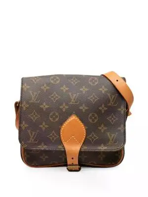 LOUIS VUITTON 1988 Monogram Cartouchiere Mm Crossbody Bag - Brown