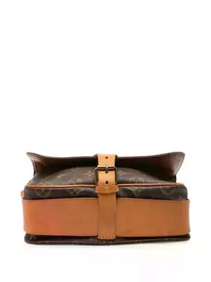 LOUIS VUITTON 1988 Monogram Cartouchiere Mm Crossbody Bag - Brown