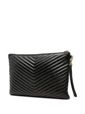 Saint Laurent Chevron Calfskin Cassandre Document Holder Clutch Bag