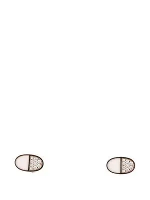 Hermès 2020s Chaîne D’ancre Verso Diamond Earrings - Pink
