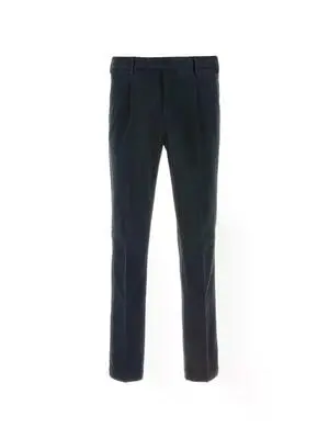 PT TORINO Straight-leg Pleated Trousers - Blue
