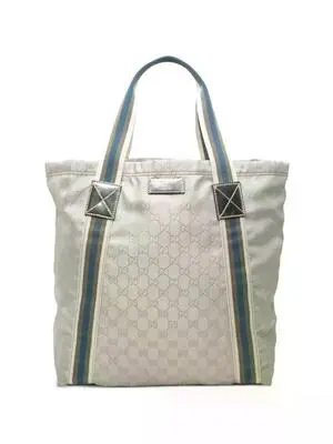Gucci Gg Canvas Web Tote Bag