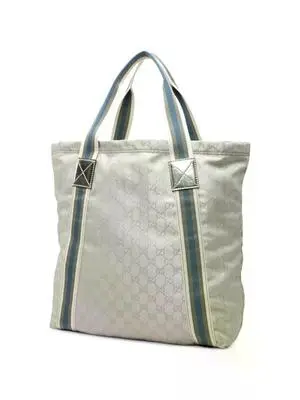 Gucci Gg Canvas Web Tote Bag