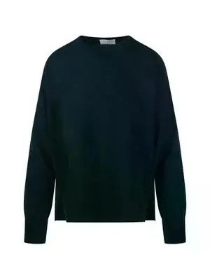 BEYOU Ribbed Knit Crew-neck Sweater