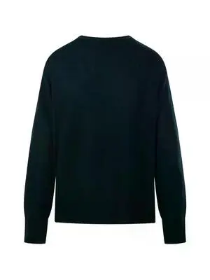BEYOU Ribbed Knit Crew-neck Sweater - Green