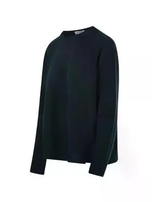 BEYOU Ribbed Knit Crew-neck Sweater