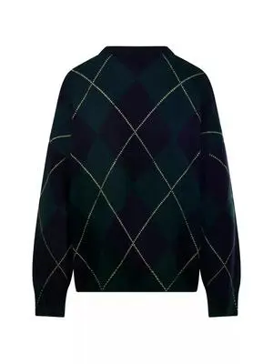 BEYOU Argyle Intarsia Sweater