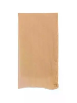 Missoni Logo-embroidered Frayed Scarf - Brown