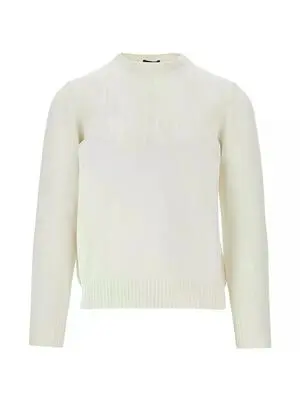 DRUMOHR Cotton Crew Neck Sweater - White