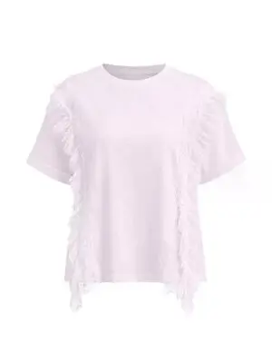 Marella Lace-trimmed Ruffled T-shirt
