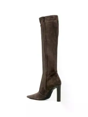 Saint Laurent Francoise Pointed-toe Knee-high Boots