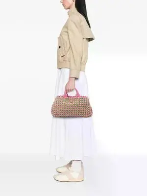 Prada Raffia Canapa Tote Satchel