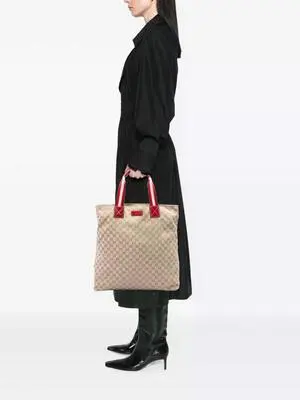 Gucci 2016-2026 Gg Canvas Web Vertical Tote Bag