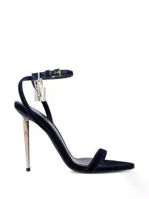 TOM FORD Velvet Padlock Pointy Naked Sandals
