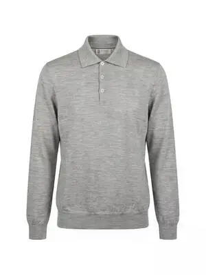 BRUNELLO CUCINELLI Button-placket Polo-collar Sweater