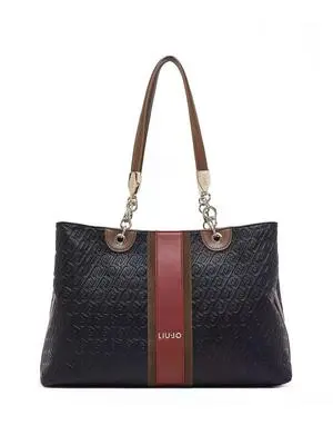 Liu Jo Logo Embossed Tote Bag - Black