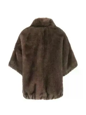 VALENTINI 1972 Faux-fur Funnel-neck Coat