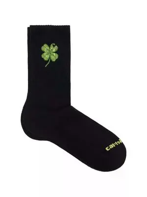 Carhartt Work In Progress Clover Embroidered Socks - Black